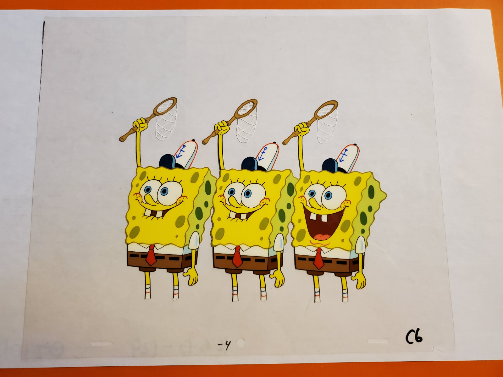 SPONGEBOB SQUAREPANTS ORIGINAL PRODUCTION CEL CELL ANIMATION ART NM SB ...