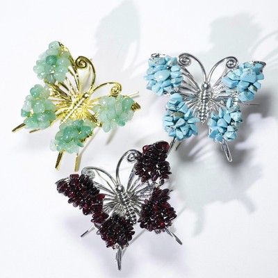 Natural Crystal Butterfly Wings Gravel Chips Stone Handmade Crafts ...