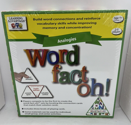 Brand New Sealed Analogies Word Fact Oh Basic Game Learning Advantage ...