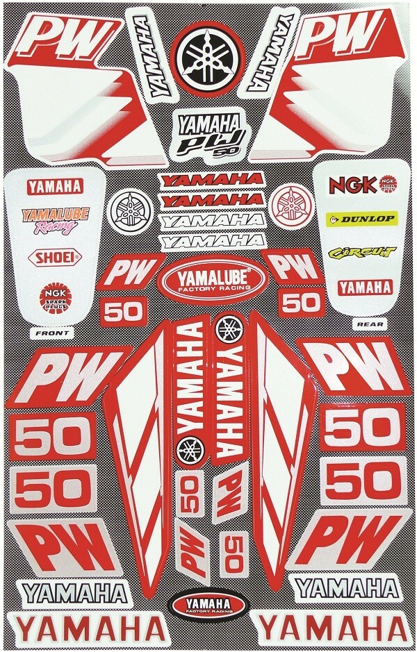 Red Sticker Kit Fits Yamaha PW50 Pee Wee 50 | eBay Australia