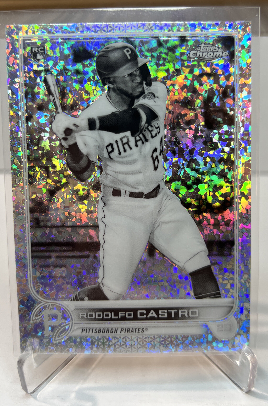 2022 Topps Chrome Rodolfo Castro Black White Mini Diamond Rookie Card ...