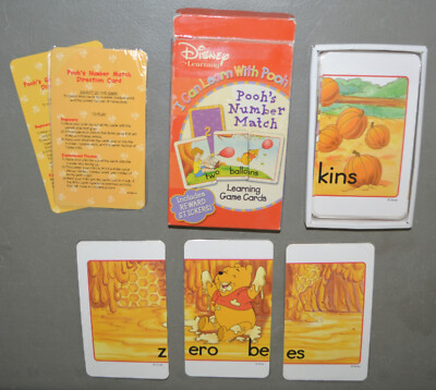 I CAN LEARN WITH POOH: Numbers Match card game - Disney 2004 - COMPLETE ...