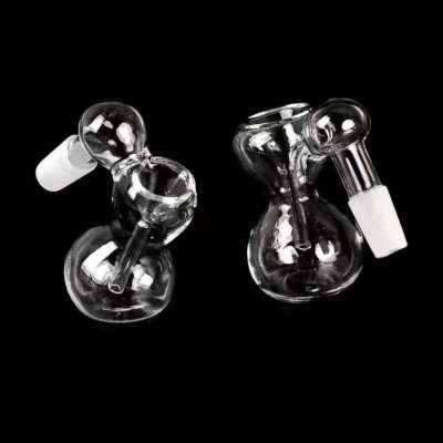 14mm Ash Catcher 45 Degree Glass Water Bong Thick Pyrex Gourd Bubbler ...