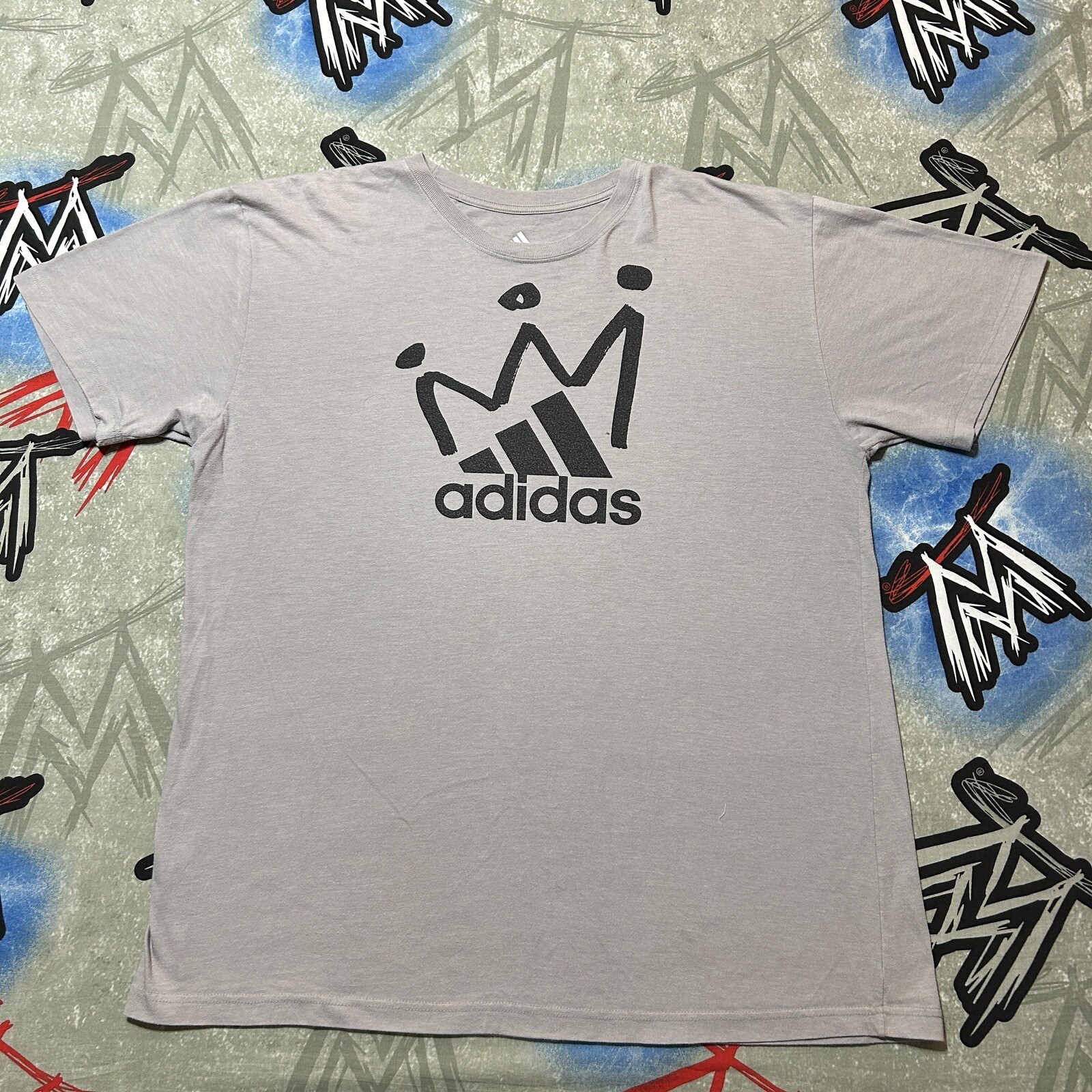 Jean-Michel Basquiat adidas Crown Men's XXL T-Shirt - Gem