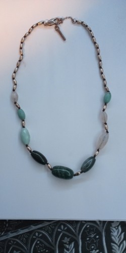 Collier ancien pierres précieuses agate KENNETH COLE RÉACTION années 80 ...