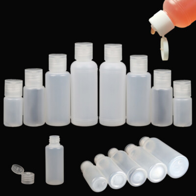 10ml-50ml Empty PE Plastic Squeeze Bottles W/ Flip Cap Lotion Travel ...