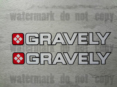 2x Gravely tri color stickers decals aufkleber lawn mower Tractor deck ...