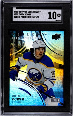 2022-23 Upper Deck Trilogy Owen Power Rookie #200 Serial & Grade SGC ...