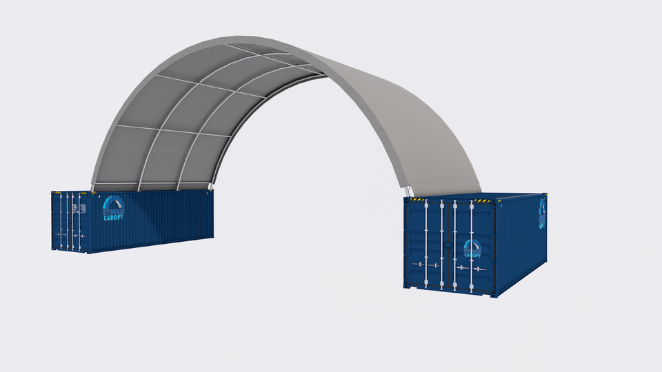 40W-20L-15H (ft) Shed Hoop Barns Shelter Shipping Container Roof ...