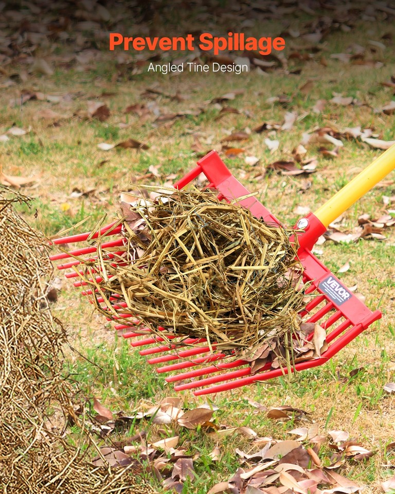 VEVOR 6Pcs Manure Fork Replacement Head 18 Tine Horse Stable Stall ...