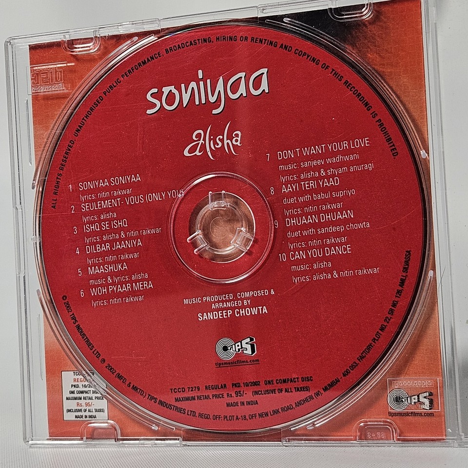Soniyaa - ALISHA - Sandeep Chowta - Hindi Songs Bollywood India Audio ...