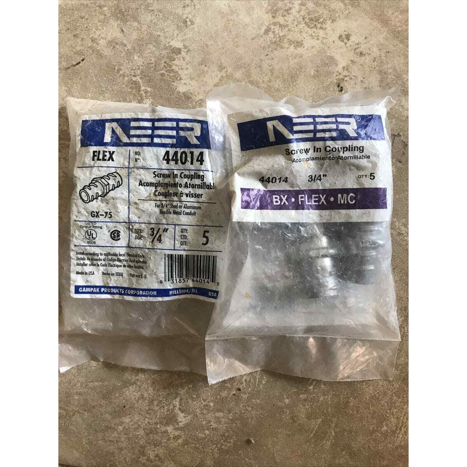 New Set of 2 (5 Qty Each) Neer Sigma Screw In Coupling 44014 3/4” BX ...