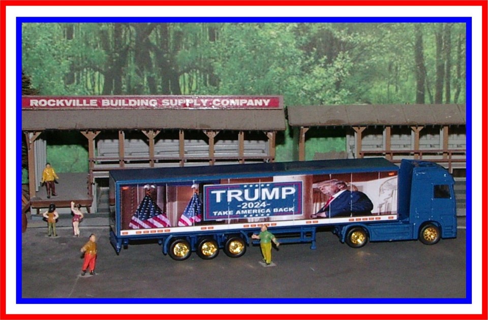 HO SCALE _ MERCEDES ACTROS _ TAKE AMERICA BACK / TRUMP 2024_ TRACTOR ...