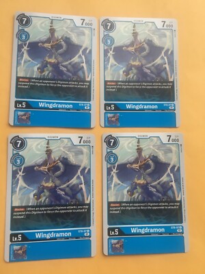 4x Wingdramon ST8-07 U (Playset) Digimon CCG | Starter Deck 08 Near ...