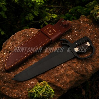 Custom Made Pair of D-guard Wing Chun Knives In 440 C Steel Black ...