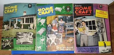 VINTAGE 1944,1945 and 1946 POPULAR HOME CRAFT MAGAZINE LOT x3 | eBay