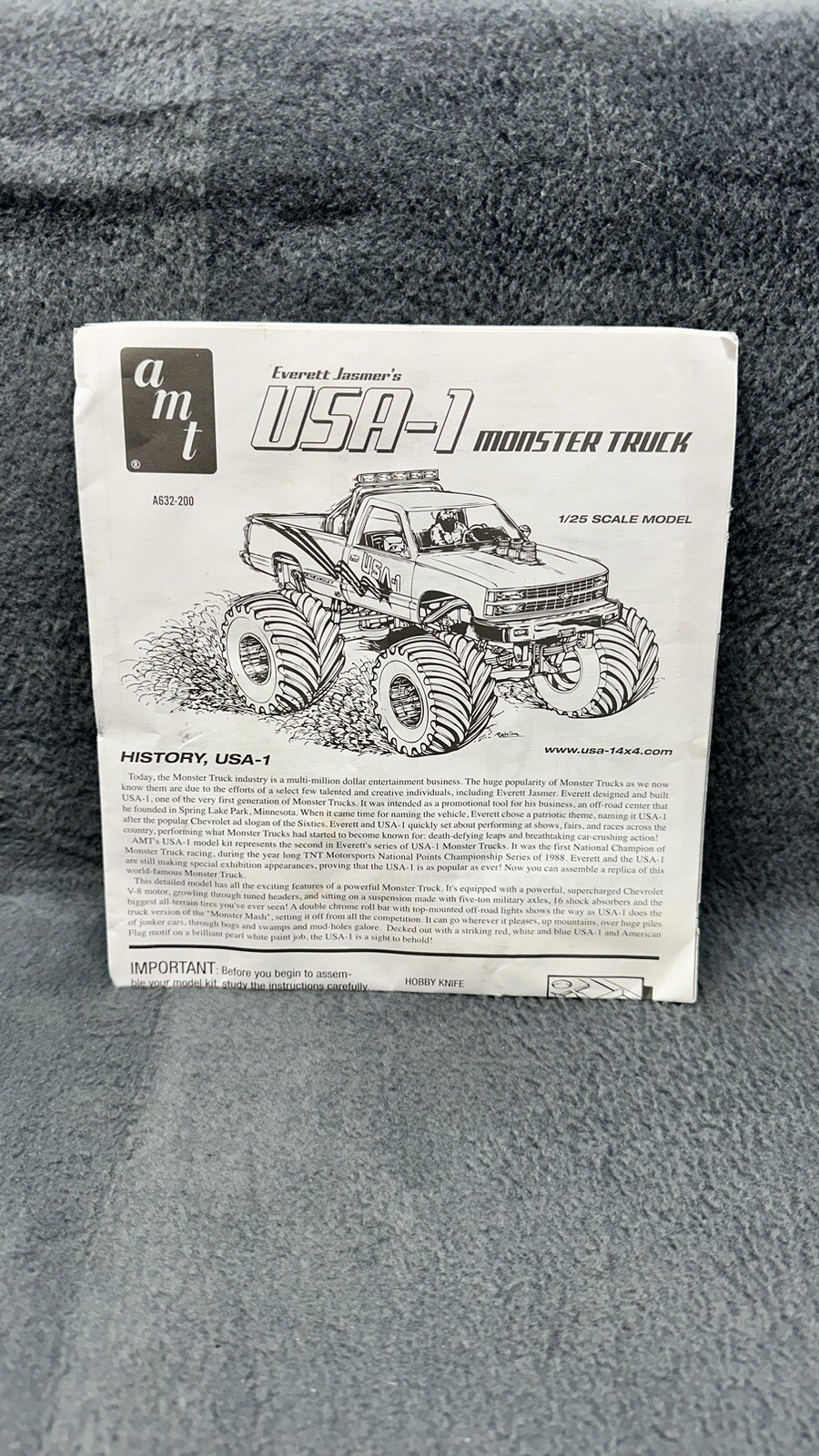 AMT USA-1 Monster Truck Model Kit Instructions* | eBay