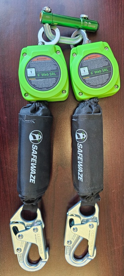 Safewaze 6' Latitude Dual Leg Class A Web SRL with Snap Hook | eBay