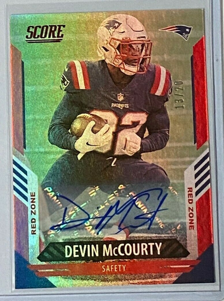 2021 Panini Score DEVIN MCCOURTY Red Zone Autograph ssp #13/20 | eBay