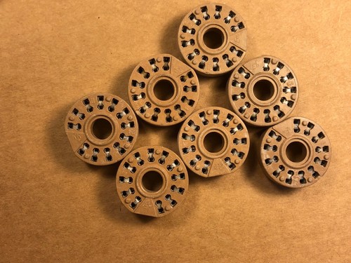 8 NOS Vintage 12-Pin Compactron Vacuum Tube Sockets Ham Radio Amplifier ...