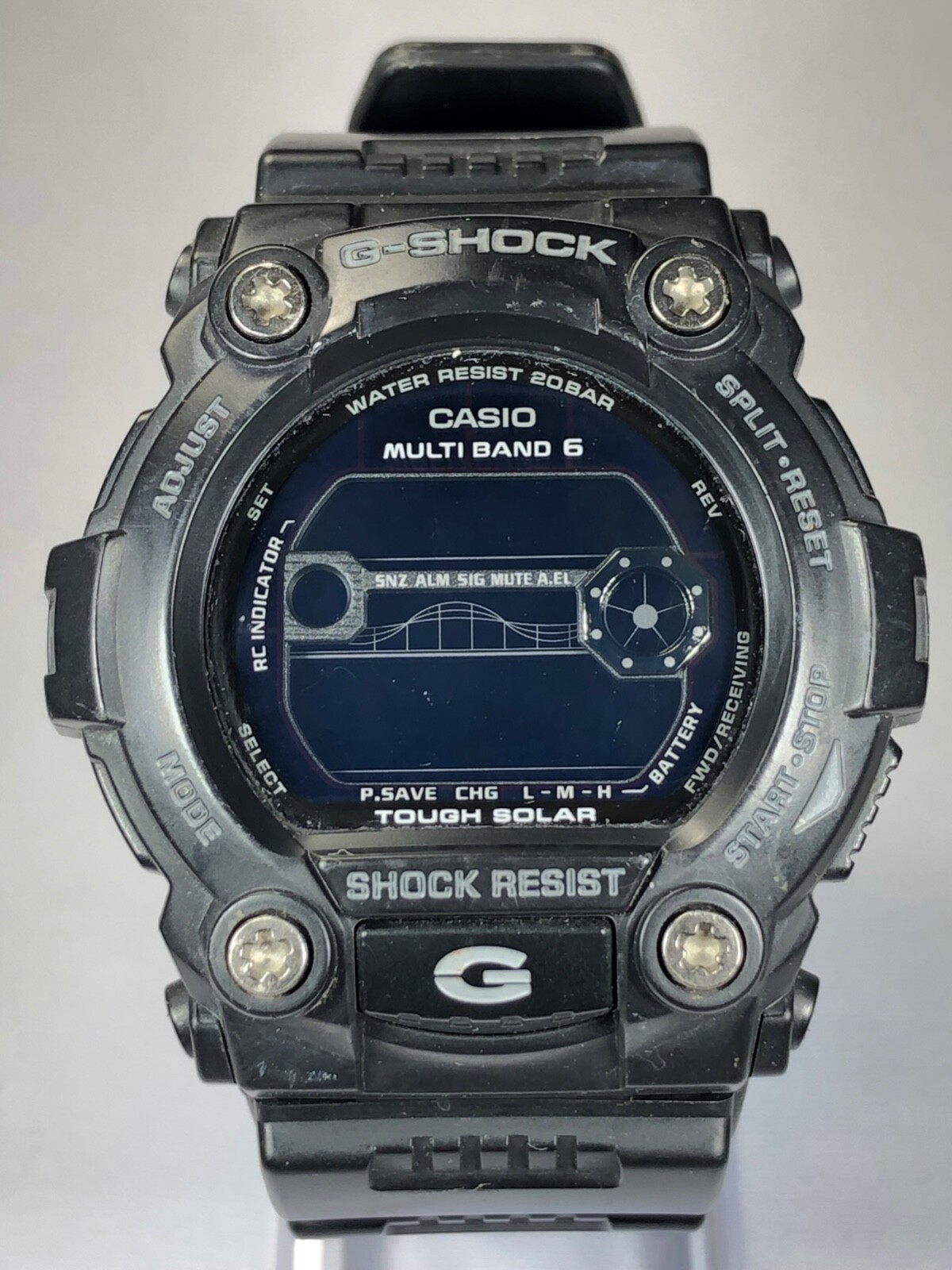 Men’s Black CASIO G-Shock Digital Solar Radio Watch 2… - Gem
