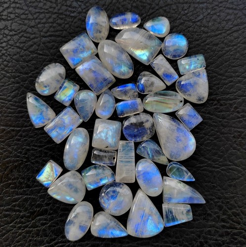 Rainbow Moonstone Lot Flashy Moonstone Cabochon Blue Moonstone ...