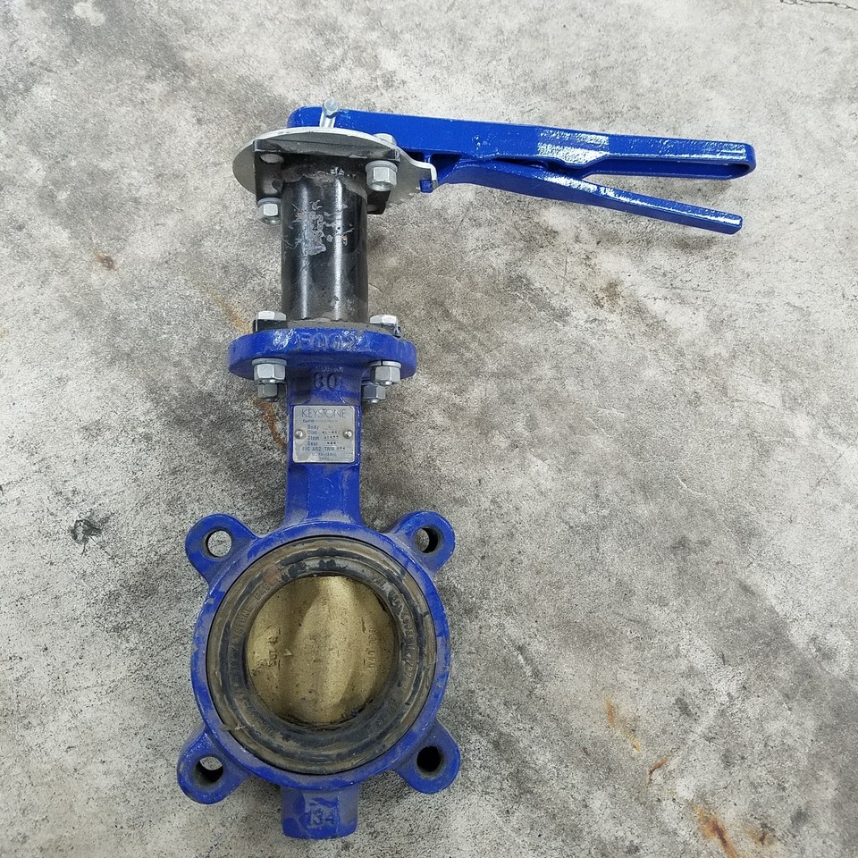 Keystone AR2 3" Butterfly Valve, CI Body, AL-BRZ Disc, 316SS Stem, 064 ...