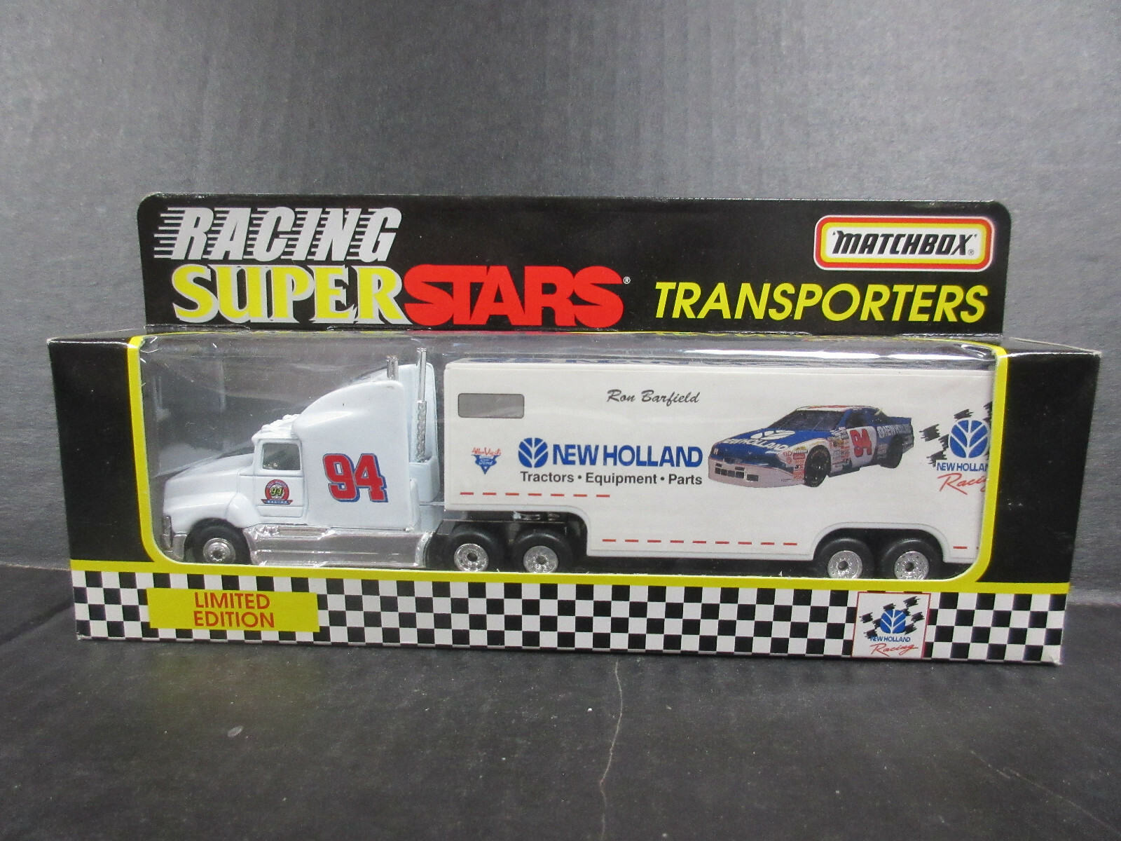 1996 Matchbox Super Star Transporter # 94 Ron Barfield-New Holland ...