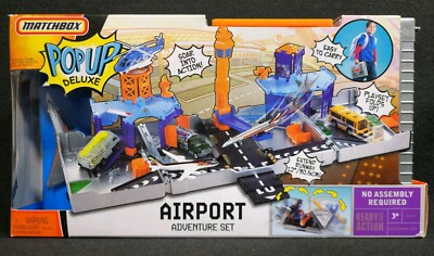 Matchbox Pop Up Deluxe Airport Adventure Set W Exclusive Jet Airplane ...