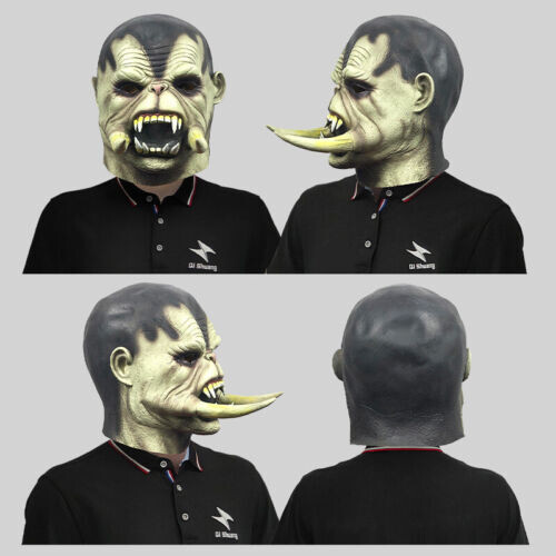 Masquerade Halloween Latex Creepy WOW Monsters mask party Cosplay ...
