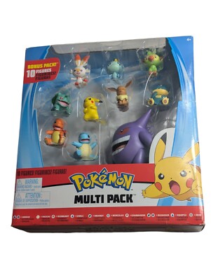 Pokemon Multi Pack 10 Battle Figures Pikachu Charmander Gengar Eevee ...