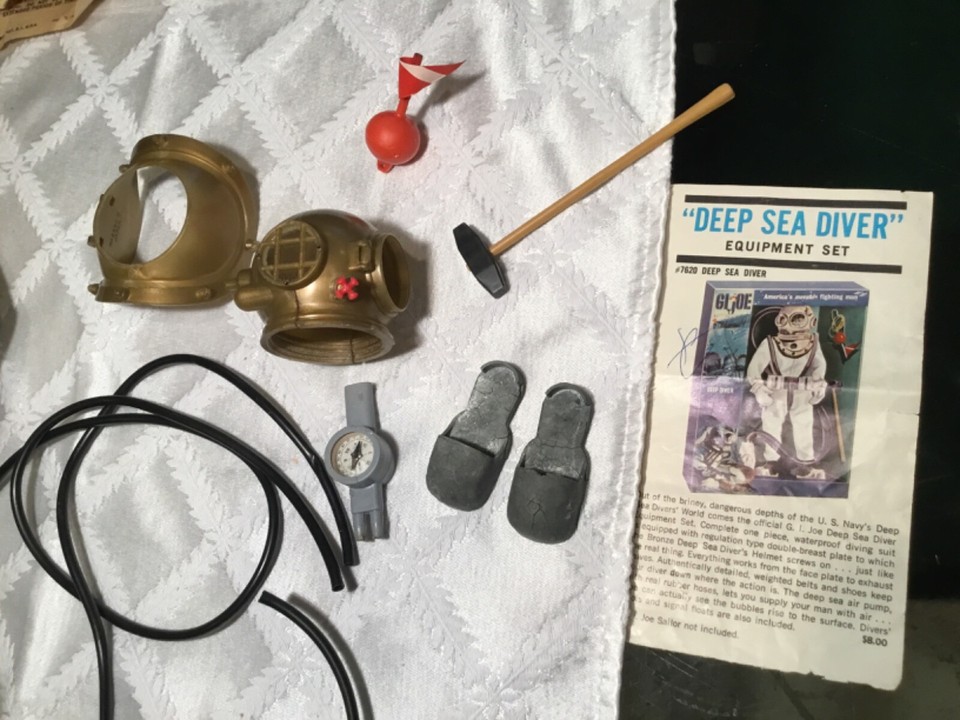 Vintage 1964 GI Joe Deep Sea Diver Action Figure w/ Equipment ~ Hong ...