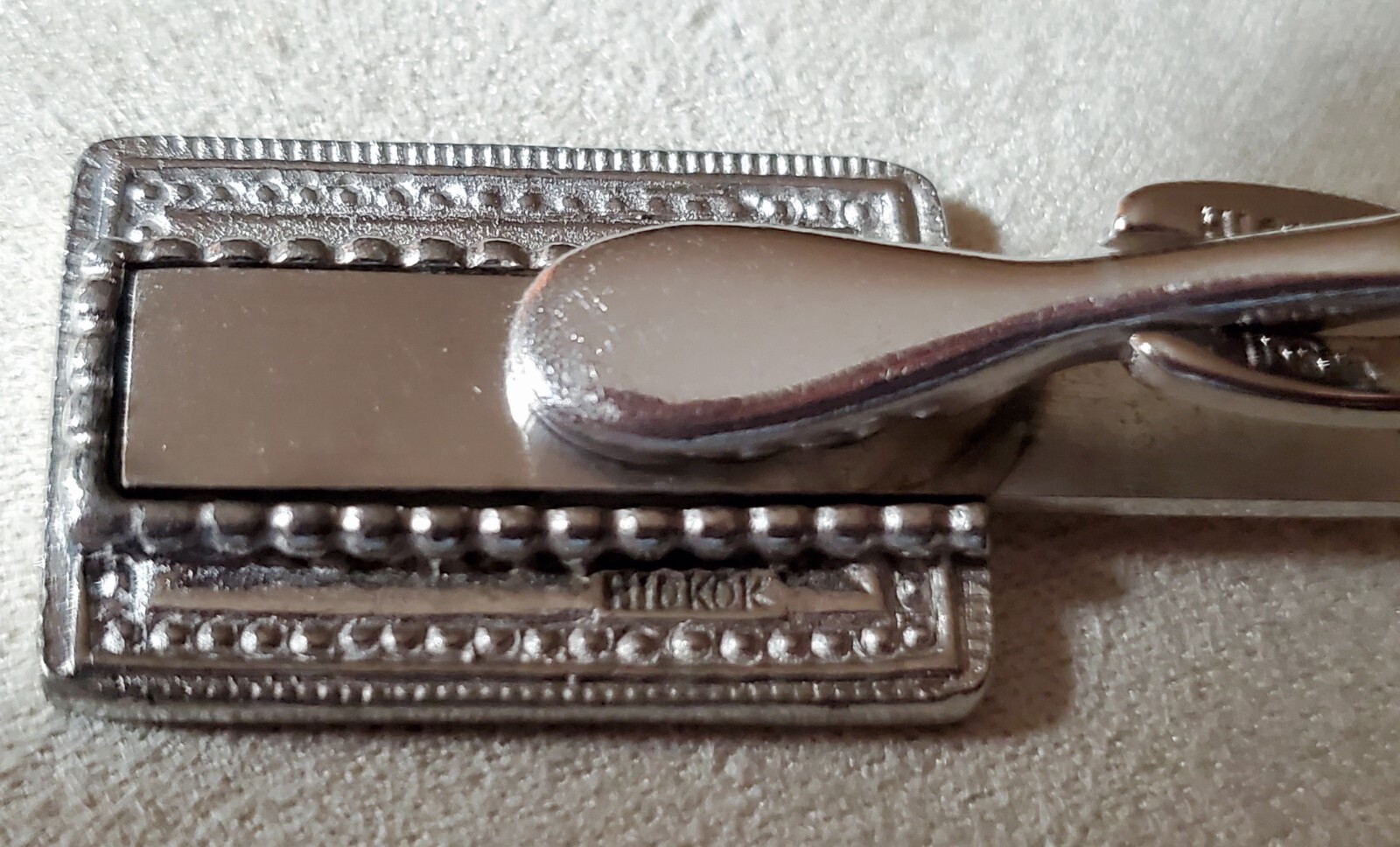 Vintage ~ Tie Bar Tie Clip ~ Fancy Dot Scroll Design ~ Silver Tone | eBay