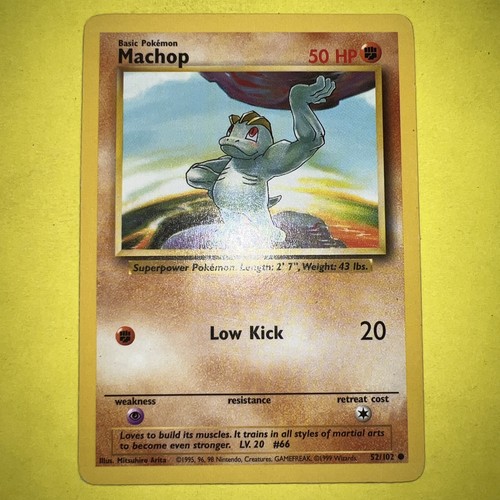 Machop Base Set Unlimited Pokémon TCG LP 52/102 | eBay