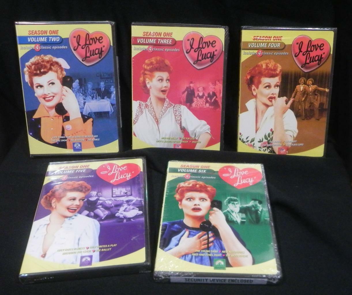 New - Sealed - I Love Lucy DVD's - Season One - Volume 2, 3, 4, 5 & 6 ...