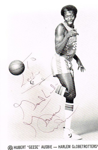HUBERT GEESE AUSBIE SIGNED PHOTO HARLEM GLOBETROTTERS DEDICATED PHOTO ...