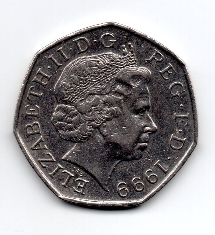 UK 1999, ELIZABETH·II·D·G REG·F·D, Britannia seated & a lion, 50P ...