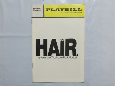 Playbill Stagebill Shubert Theatre HAIR The American Tribal-Love Rock ...