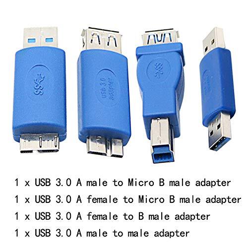 USB 3.0 A Male to Micro B Male Adapter USB 3.0 a Female to Micro B Male ...