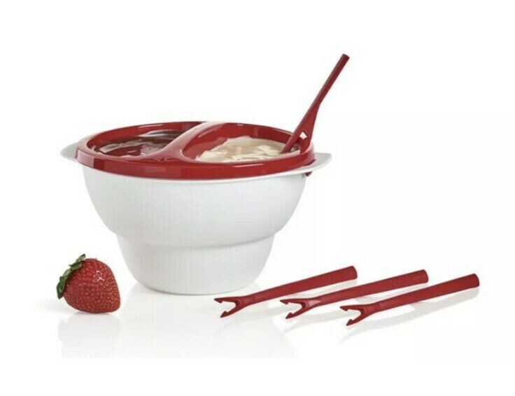 Tupperware Chic Dining Dipper Micro Deli Dip fondue chocolate with 4 ...