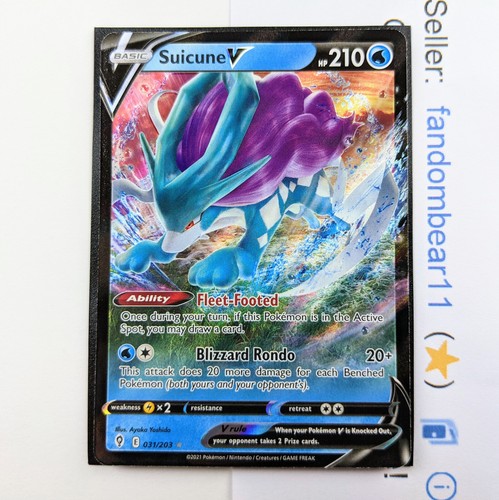 Suicune V ULTRA RARE card 31/203 Sword & Shield Evolving Skies 2021 ...