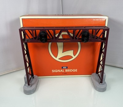 Lionel O Gauge 6-12895 Operating Track Double Track 450 Signal Bridge w ...