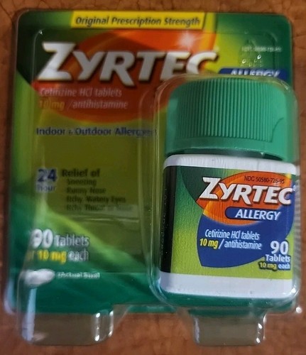 1) PACK ZYRTEC 24 HR--10MG-90 COUNT TABLETS EXP DATE:07/2026 | eBay
