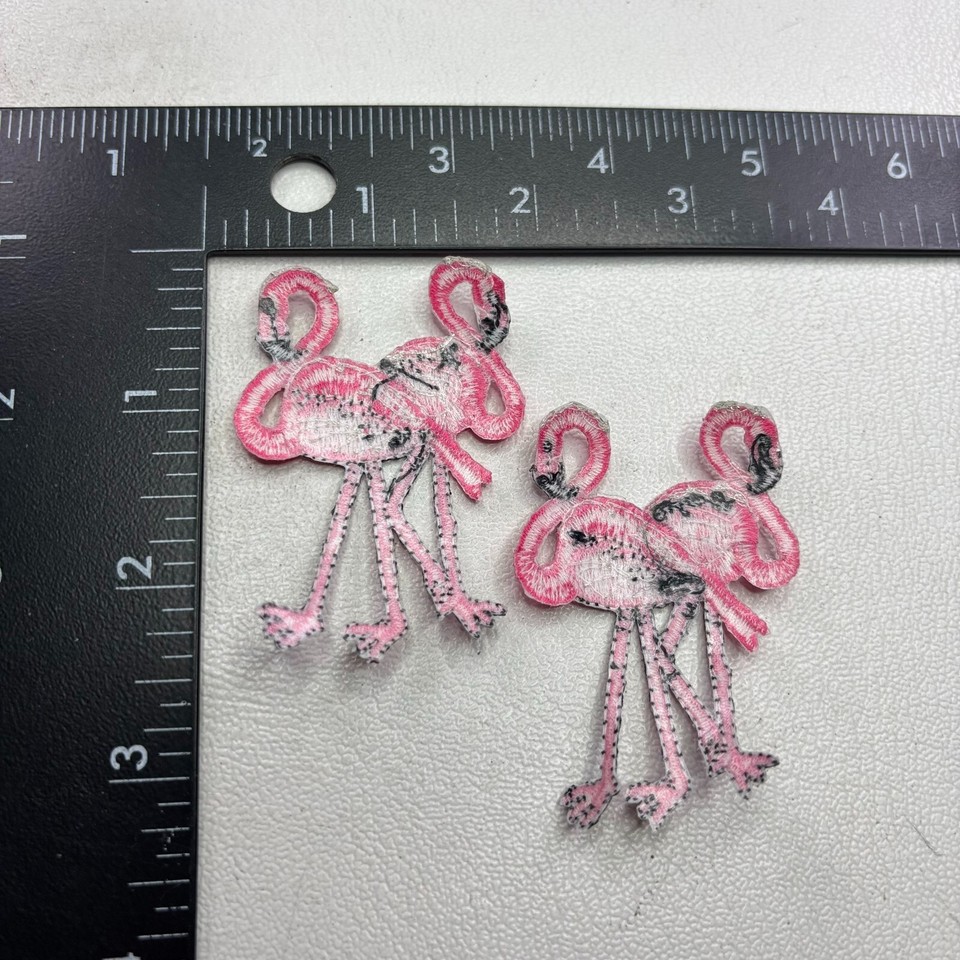 PINK FLAMINGO Patch Lot 2 Patches Beautiful Bird (Version C) 00V8 | eBay