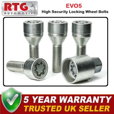 4x EVO5 Locking Wheel Bolts For Seat Exeo 2008-2013 (Steel Wheels ...