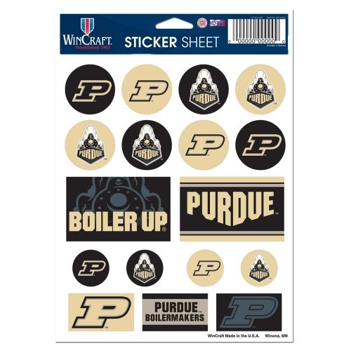 Purdue Boilermakers Vinyl Sticker Sheet 17 Decals 5x7 Inches Free ...