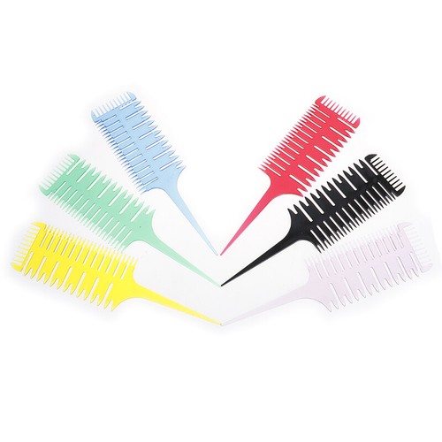 3-Way Sectioning Highlight Comb Weave Weaving Comb Hair Dye Styling ...