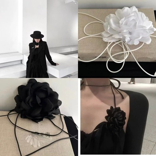 Exaggerated Decorations Delicate Charm Necklace Neck Chain Flower ...