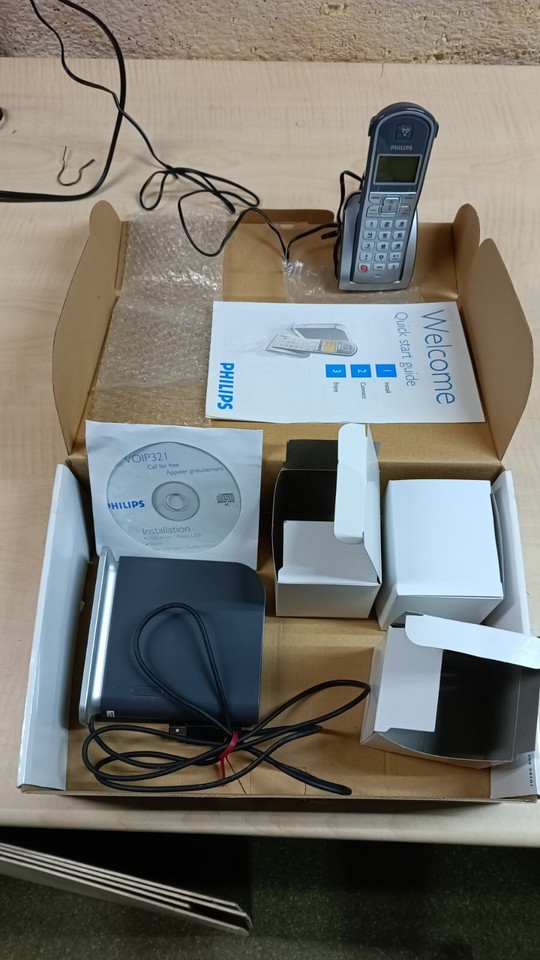 Philips Cordless VOIP Phone Model VOIP 3211 In Box 26616031467| eBay