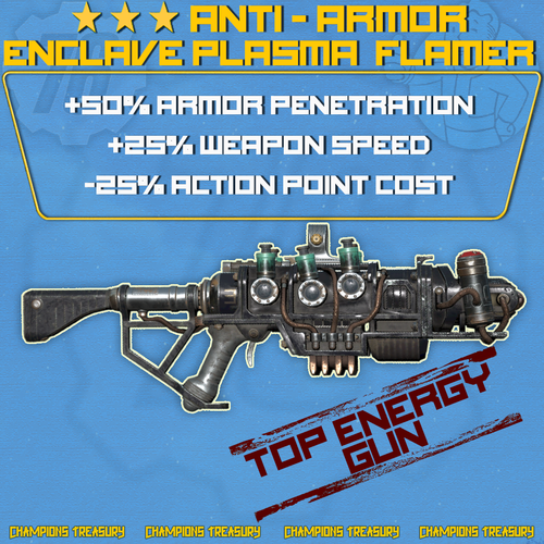 FALLOUT 76 [PC] Anti-Armor +25% Weapon Speed -35% AP COST ENCLAVE ...